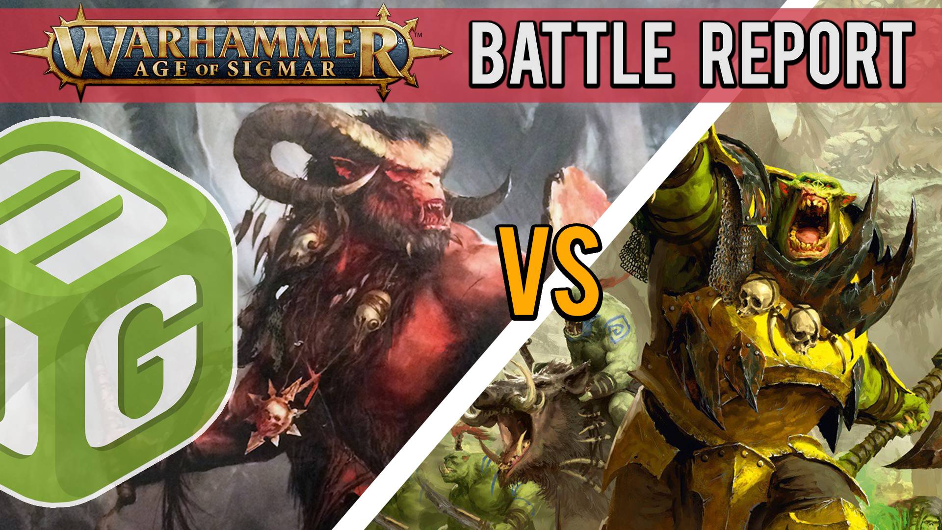 Beasts of Chaos vs Bonesplitterz Age of Sigmar 3rd Edition Battle ...